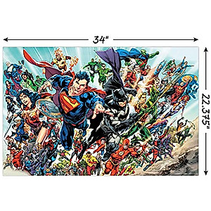 Trends International DC Comics-Justice League Rebirth-Group Wall Poster, 22.375" x 34", Unframed Version, Bedroom