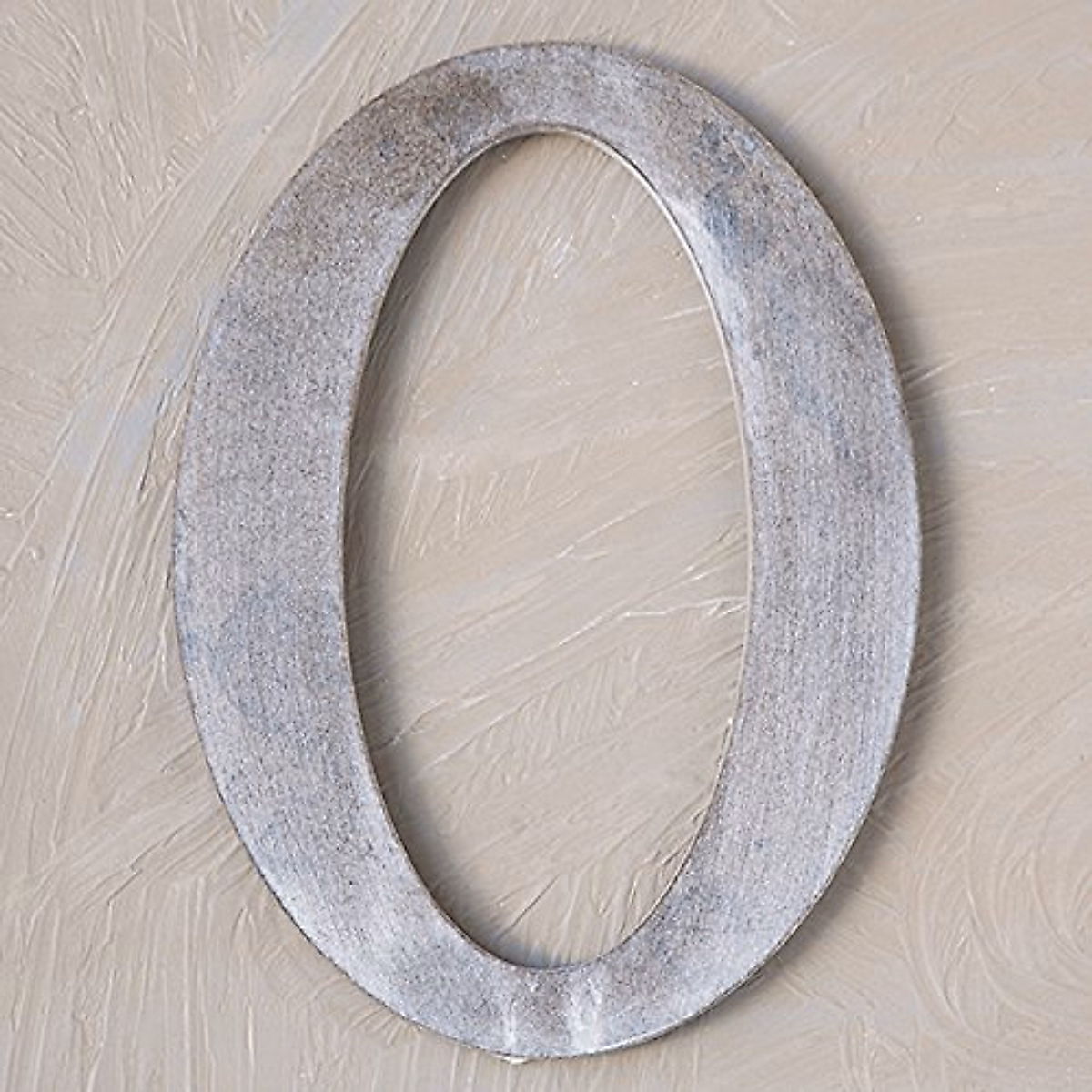 The Lucky Clover Trading O Wood Block, 8" L, Charcoal Grey Wall Letter, Gray