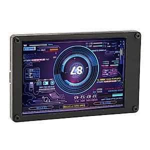 3.5 Inch PC Sensor Panel Display,Computer Temp Monitor, Mini Screen Temperature Display PC CPU Data Monitor for PC CPU RAM Data, 360 Degree Rotation Sub Screen for Computer Case, Computer Temp Mo
