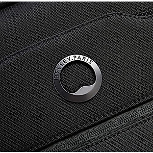DELSEY Paris Softside Expandable Luggage with Spinner Wheels, Black. Large and Carry-On.