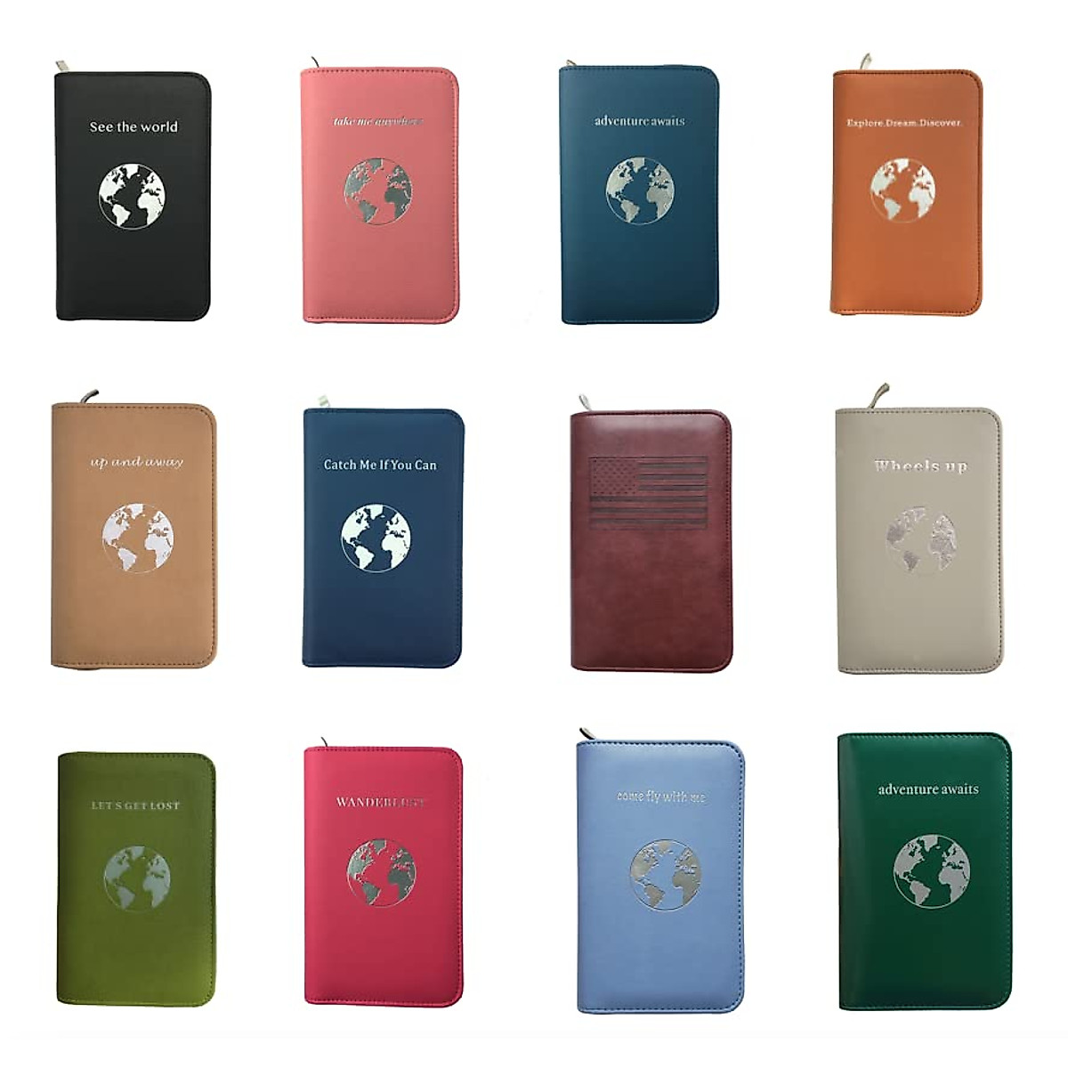 Phone Charging Passport Holder with Removable Fast Charging Power Bank that holds money, cards, phone, travel docs- RFID Blocking - Compatible with All Phones - Travel Accessories (Cerulean)