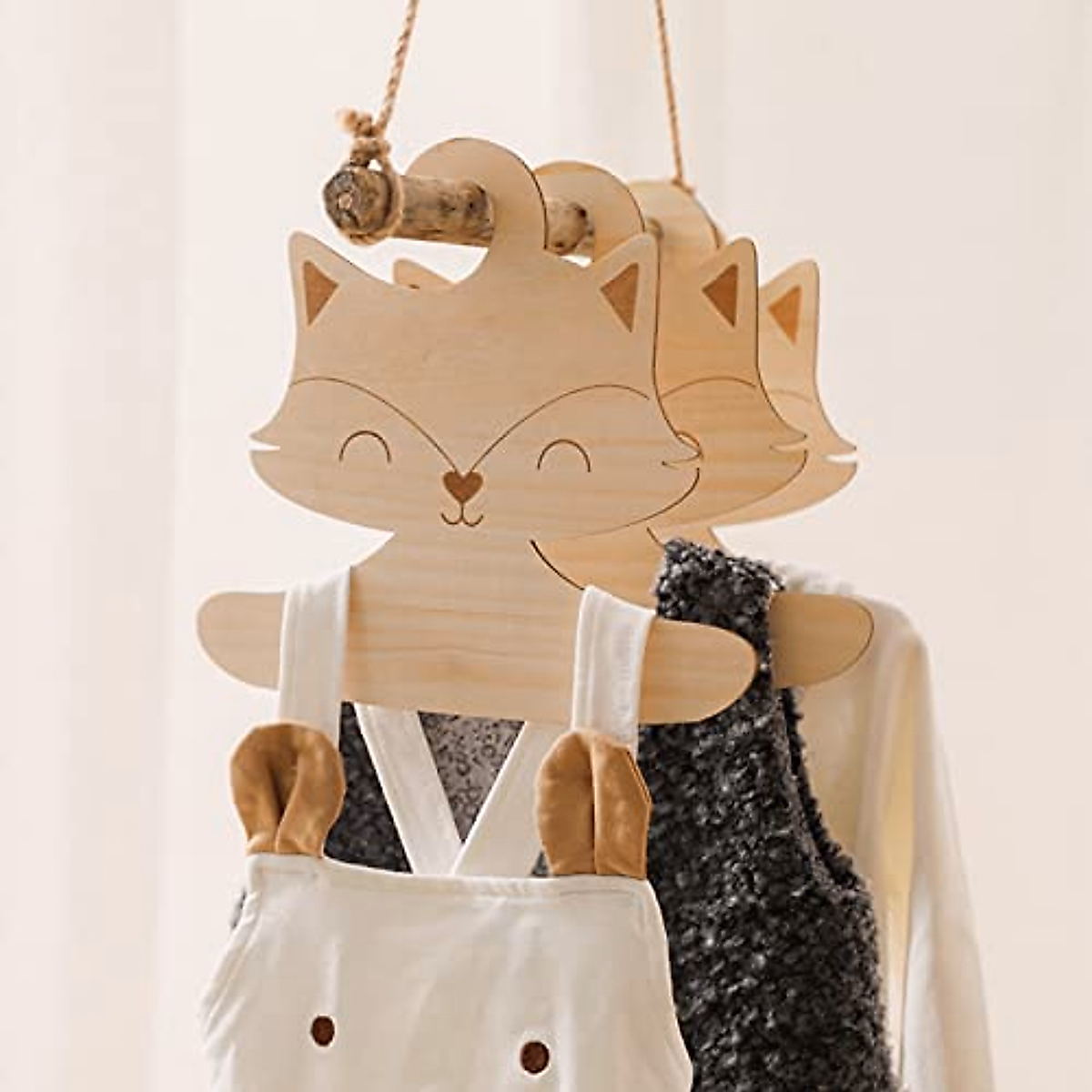 5/10pcs Wooden Cat Kitty Children's Room Baby Coat Kids Cute Hand Clothing for Rack Wood Shaped Hanger Clo Cloth Face Clothes Shirt Wooden Girls Hangers Dress Childrens