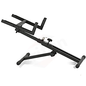 Guitar Combo Amplifier Stand by GRIFFIN | PA Speaker Karaoke Monitor Holder | Low Profile Pro-Audio Amp Tilt Back Mount Stand | Adjustable Speaker Cabinet Stage Equipment Platform Riser & Studio Chair