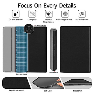 JUQITECH Backlit Keyboard Case for Samsung-Galaxy-Tab A8 10.5 2022 Smart Soft Case with Bluetooth Keyboard for Galaxy Tab A8 10.5" SM-X200/X205/X207 Detachable Wireless Keyboard Tablet Cover, Black