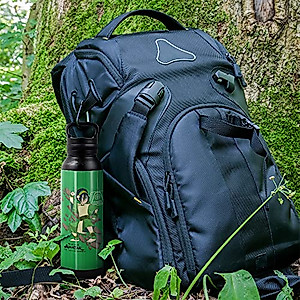 Avatar The Last Airbender OFFICIAL Toph Rock Slide 24 oz Insulated Canteen Water Bottle, Leak Resistant, Vacuum Insulated Stainless Steel with Loop Cap