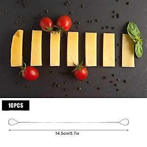 LUTER 10pcs Cheese Slicer Wire, Cheese Slicer Replacement Wires Cheese Cutter Wires for Slicing Soft Cheeses, Pâtés