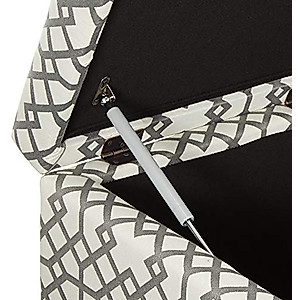 Christopher Knight Home Tempe Fabric Storage Ottoman, Grey Geometric Patterned