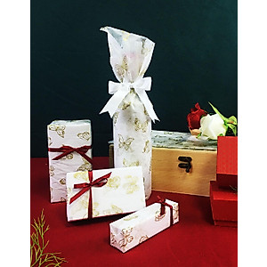 Bzumoot 50 Sheets Large Tissue Paper for Gift Bags 20 * 28 Inches White Metallic Gold Wrapping Gift Paper Butterfly Pattern Gift Wrapping Paper for Christmas Wedding Birthday Party DIY Craft