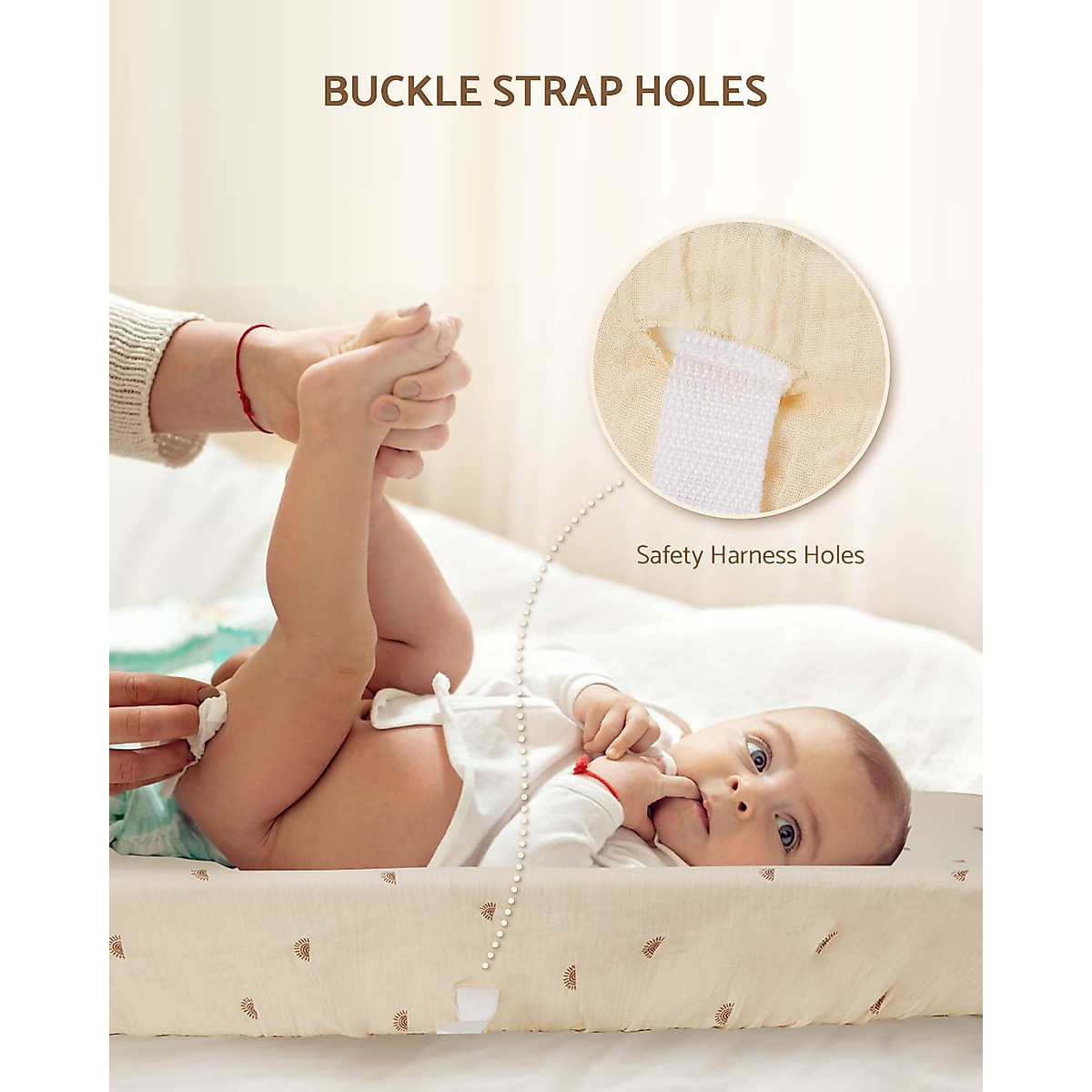 Blissful Diary Pack N Play Sheets and Muslin Changing Pad Cover Bundle