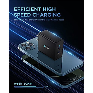 Dual USB C Charger with Apple MFi Certified Lightning Cable, 40W(20W Max Each) USB C Cell Phone Wall Charger Fast Charger Block Compatible with iPhone 13/12/11, Airpods, iPad