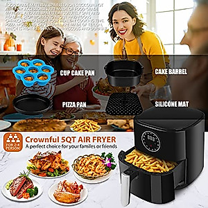 Air Fryer Accessories 5,5L Square, Air Fryer Accessories 5,5 Litre XXL Utensils Mold Accessories Suitable for COSORI Ninja CECOTEC INNSKY Philips 5,5L 6L 6,2L Air Fryer (5.5L Square 6 PCS)
