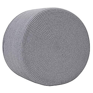 24" x 24" x 17" Max Size Large Cotton Rope Basket, Extra Large Storage Basket, Woven Laundry Hamper, Cloth Storage Bin, for Blankets Clothes Towels Pillows in Living Room, Full Grey