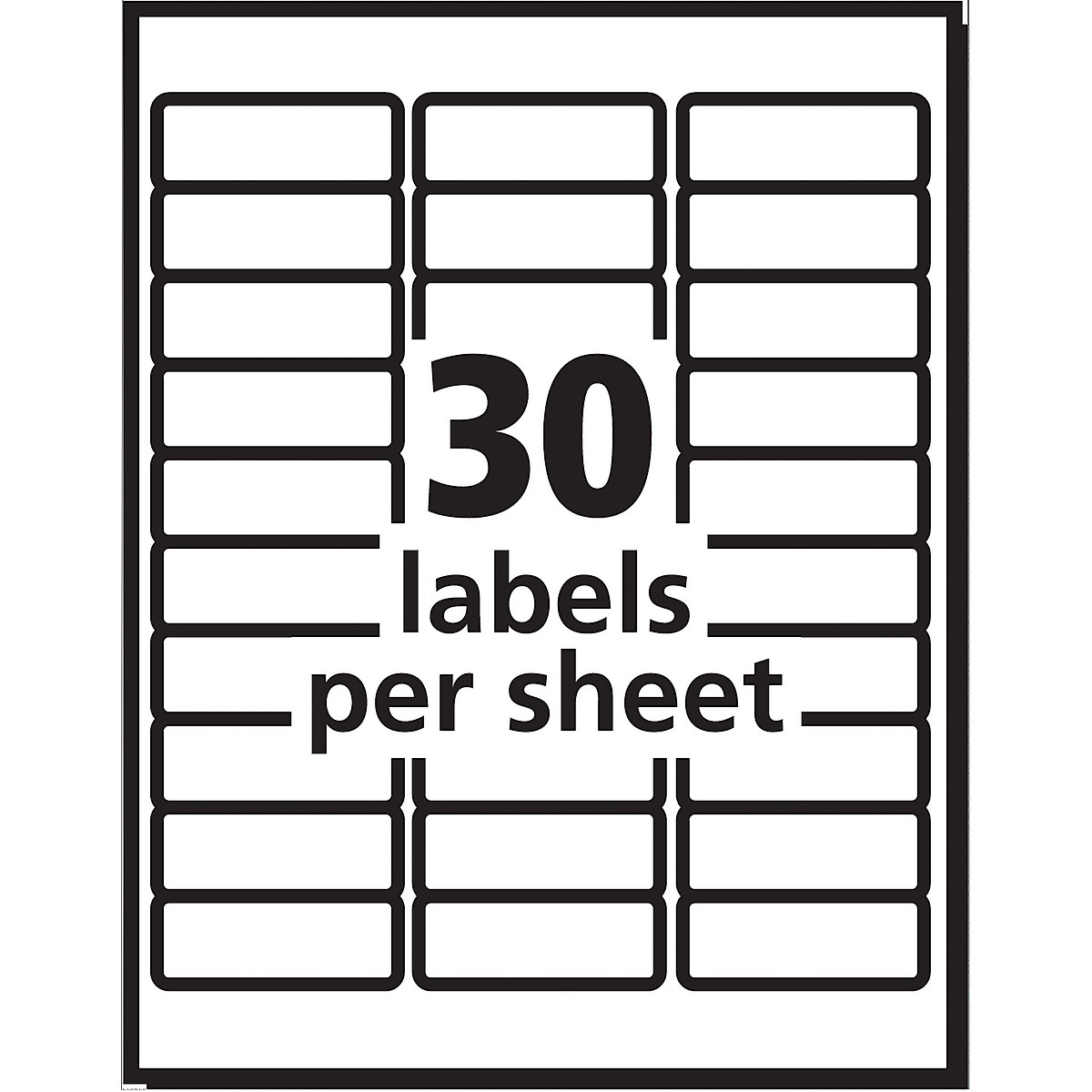 Avery 5160 Easy Peel Address Labels , White, 1 x 2-5/8 Inch, 3,000 Count (Pack of 1)