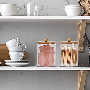 SGHUO 3 Pack 10oz Acrylic Qtip Holder Dispenser