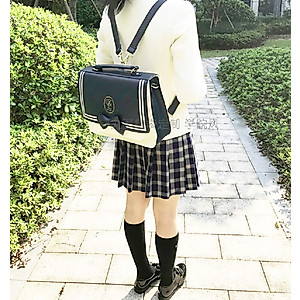 GK-O Japanese JK School Uniform Bookbag Backpack Cosplay Handbag Vintage Shoulder Bag (Blue)