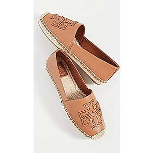 Tory Burch Women's INES Espadrille, Tan/Tan/Spark Gold, 8.5 Medium US