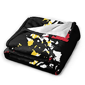 Philippines Terrain Map Blanket Printed Flannel Throw Blanket 50"X40" Anti-Pilling Blanket Bed Sofa Living Room Bedroom
