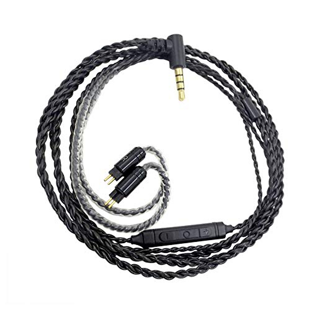 Meijunter Headpones Cable Replacement Extention Cord 2 Pin 0.78mm for Westone W4R UM3X KZ ZS10 1964 - Upgrade Stereo Audio Wire with Remote Control and Mic Function