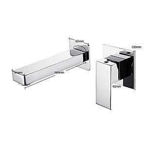 ItoNc Chrome Bathroom Waterfall Basin Mixer Faucet Single Lever Wall Mounted Washing Basin Taps Waterfall Bath Mixer Tap,Kitchen faucets