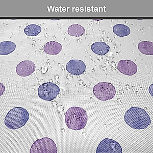 Ambesonne Purple Chair Seating Cushion Set of 2, Watercolor Paint Style Nostalgic Retro Style Polka Dot Pattern Theme Classic, Anti-Slip Seat Padding for Kitchen & Patio, 16"x16", Lilac Blue