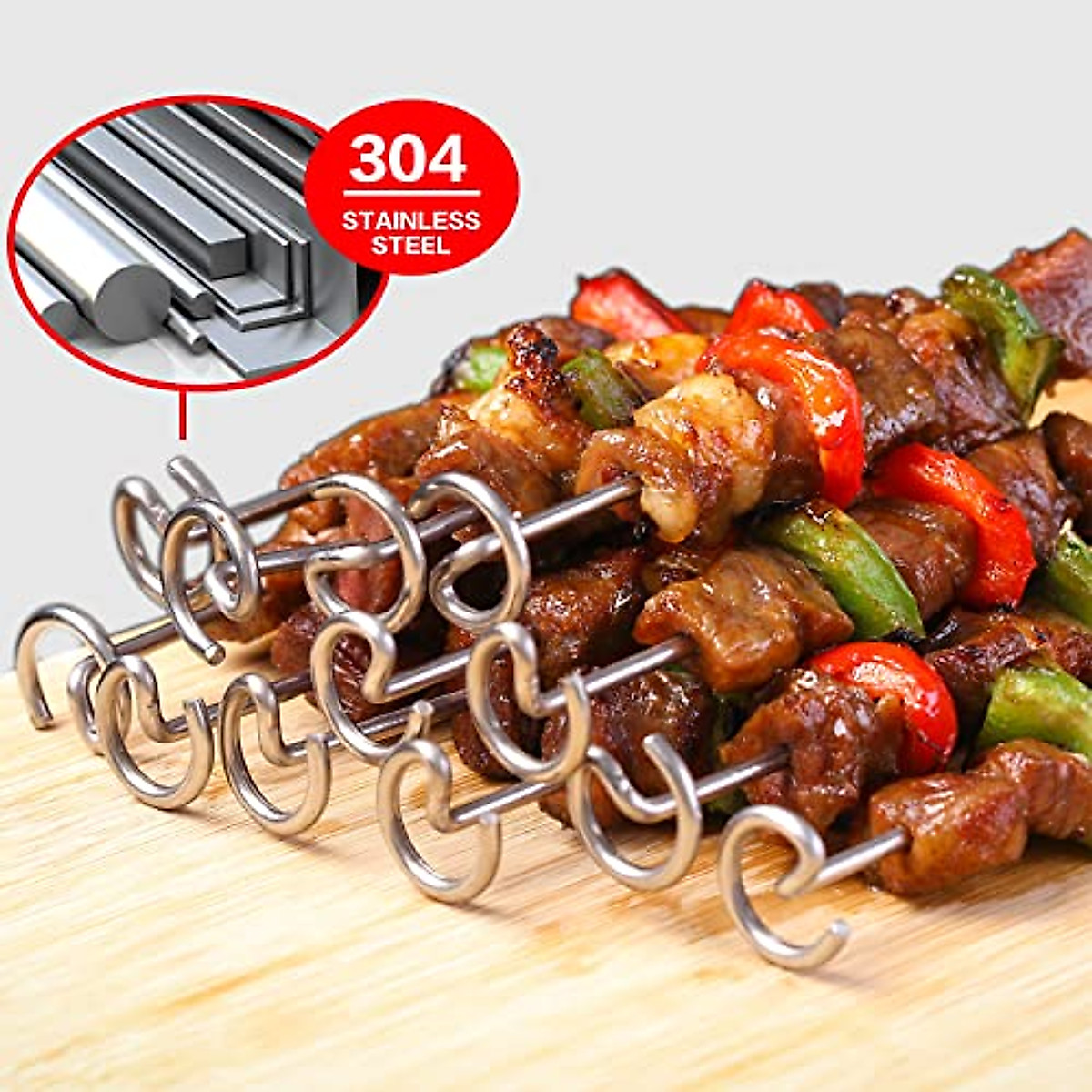 Skewer Stand, For Instant Pot 8 Qt Air Fryer Accessories, Stainless Steel Skewers Rack Holder Compatible with 8 Quart Pressure Cookers and for Ninja Foodi 8 Quart, Kabob Grill Instapot Accessory