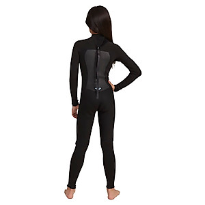 Roxy Girls 3/2 Prologue Back Zip Fullsuit (Black, 10G)