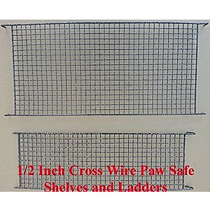 64" Extra Large Wrought Iron 4 Levels Ferret Chinchilla Sugar Glider Cage 30-Inch by 18-Inch by 63-Inch with Stand on Wheels