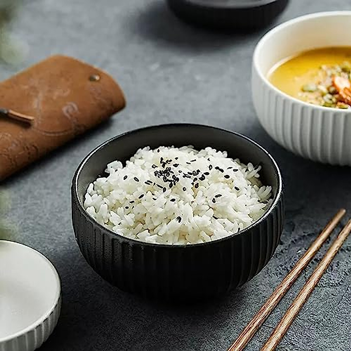 EERINESS Dinner Plates Soup Bowls Japanese Rice Bowl Household Ceramic Bowl Salad Bowl Fruit Bowl Small Soup Bowl For Salad, Soup, Pasta Ramen Bowl (Color : B)