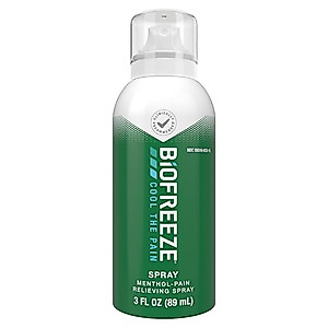 Biofreeze Menthol Spray 3 FL OZ Colorless Aerosol Spray Associated with Sore Muscles, Arthritis, Simple Backaches, and Joint Pain (Packaging May Vary) (1)