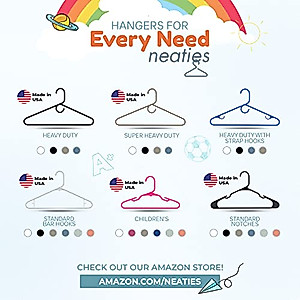 USA-Made Kids Hangers Plastic - Non-Slip Toddler Kid & Baby Hangers for Closet, Slim Children's Hangers for Clothes with Notches, Best Kids Plastic Hangers (White 30 Pack)