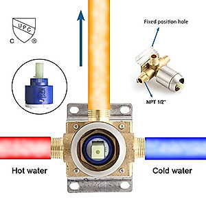 POP SANITARYWARE Ceiling Mount Shower Faucet Set Brushed Nickel Bathroom 10 Inch Rainfall Mixer Shower Head System Single Handle Shower Trim Kit with Rough-in Valve