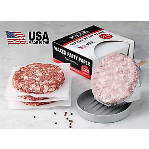 New Star Foodservice 1029048 Non-Stick Wax Patty Paper, 5.5" x 5.5", Set of 1000, Made in USA