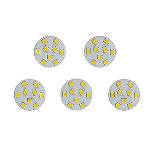 Cbconcept® 5-Pack, Back-Pin LED G4, 180 Lumens, 1 Watt (10W Equal), Warm White 3000K, 180° Beam Angle, Dimmable, Low Volt AC/DC 12 Volt, JC G4 Bi-Pin Base LED Disc Halogen Replacement Bulb