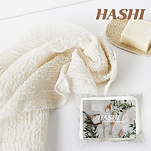 Korean Body Exfoliating Cloths, for Sensitive Skin, Remove Bad Smell Paper Fiber Wash Scrubber, ECO-Friendly Washcloth, Clean Shower Towels, Sponge, Loofah Scrub for Back, (11.4 x 38.2 Inches) HA SHI
