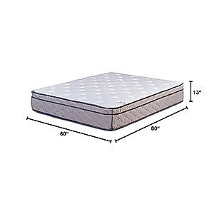 Greaton Queen 12 Inch EuroTop Ultra Plush Low Pressure and Motion Transfer Breathable Hybrid Pocket Coil Mattress in a Box, Mink