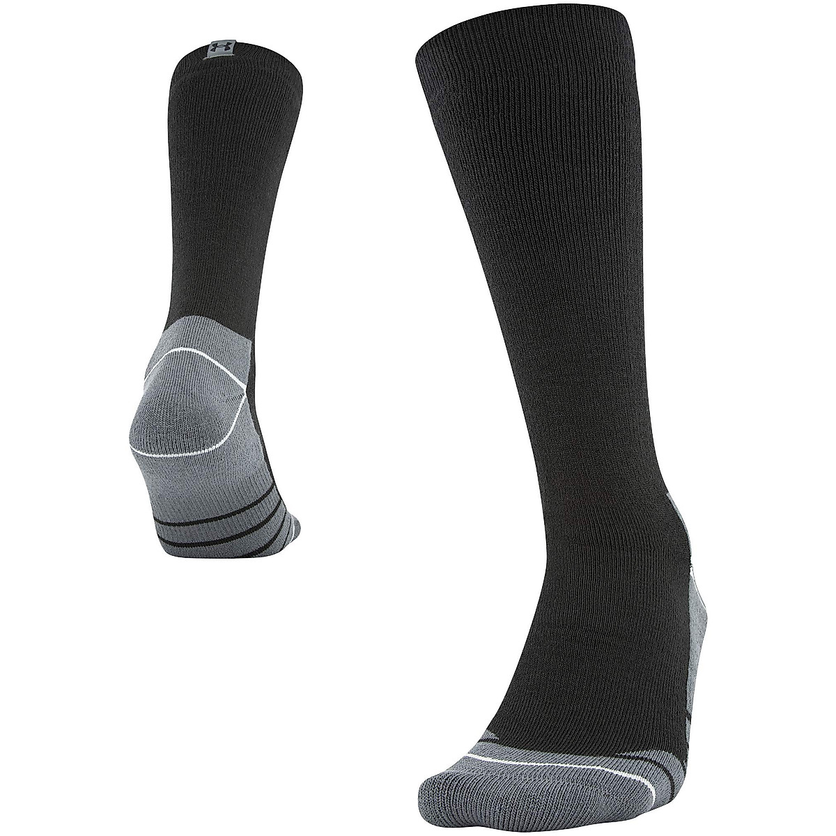 Under Armour Adult Hitch Rugged Boot Socks, 1-Pair , Black/Pitch Gray , Large