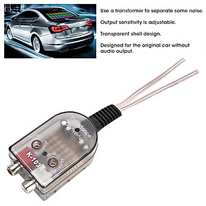 Acouto High to Low Converter Car Audio Car Stero Adjustable Speaker High to Low Line Audio Impedance Converter