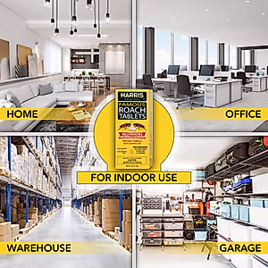 Harris Roach Tablets, Boric Acid Roach Killer with Lure, Alternative to Bait Traps (6oz, 145 Tablets)