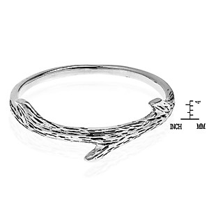 AeraVida Everyday Nature's Tree Branch .925 Sterling Silver Ring | Delicate Wedding Rings For Women | Chic Comfort Fit for Women | Statement Fashion | Sizes (11)