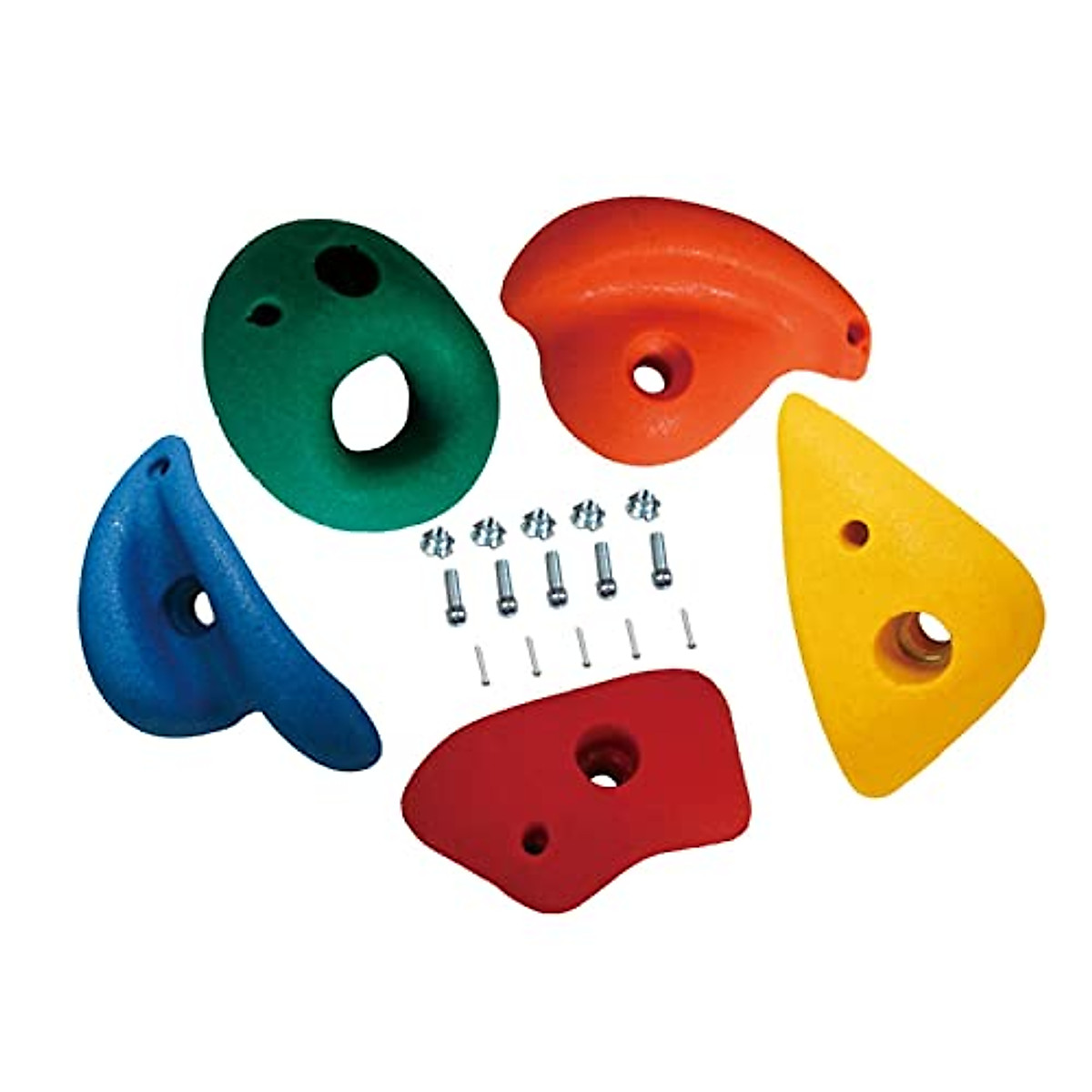 Milageto 5 Pieces Rock Climbing Holds, Playground Accessories, Rock Wall Holds for Outdoor Indoor, Climbing Rocks, Medium