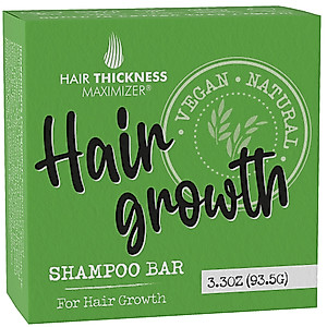 Hair Growth Shampoo Bar With Biotin, Rice Protein, Organic Jojoba. Eco Friendly, Vegan. Color Safe, pH Balanced. No Harsh Chemicals. Higher Concentration vs. Liquid