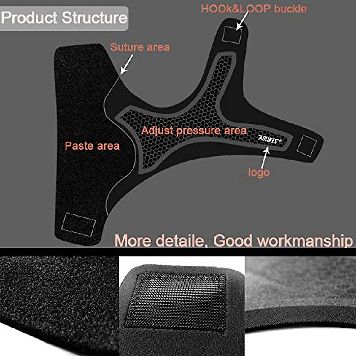 SPOTBRACE Ankle Support for Men and Women - Neoprene Breathable Adjustable Ankle Brace,Elastic Sprain Foot Sleeve for Plantar Fasciitis, Running, Basketball-1 Pair(L)