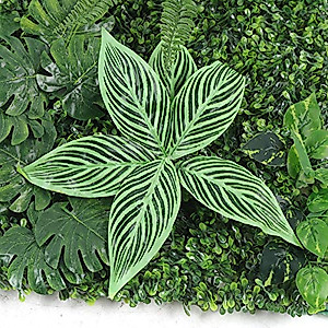 Artificial Hedges Panels, Greenery Wall Backdrop Topiary Hedge Plant Panels, 12PCS 23.62" x 15.75" x 1.57" Boxwood Ivy Privacy Fence Screening, UV Protected Faux Greenery Mats (Spring Mix Style#B)