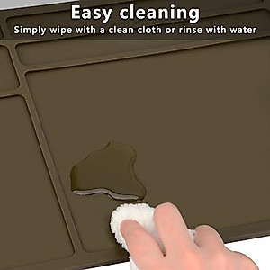 Raiseek Cleaning Mat, Pistol Gun Maintenance Mat,Anti-Slip Rubberized Repair Mat 15.9" x 9.8"(Brown)