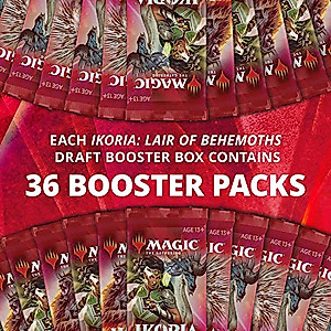 Magic: The Gathering Ikoria: Lair of Behemoths Draft Booster Box | 36 Draft Booster Packs (540 Cards + Box Topper) | Factory Sealed