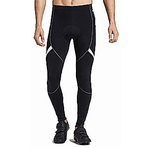 Santic Men's Cycling Bike Pants Road Bicycle Tights Outdoor Biking Leggings White L