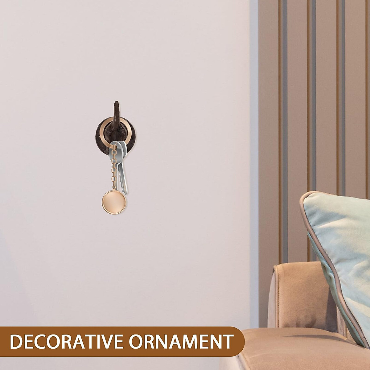 MAGICLULU Rustic Coat Hook Cast Iron Dog Tail Coat Hooks Wall Mounted Hook Heavy Duty Decorative Hanger for Hanging Coats Towels Keys Scarf Bag Key Hat