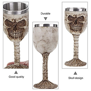 VOSAREA Halloween Skull Wine Goblet Cup Vintage Wine Glass Drinking Cup Water Mug Toasting Cup Kitchen Accessories
