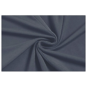 Necooer Women's Casual Loose T-Shirt Dress Plain Pleated Long Dress Short Sleeve Round Neck Midi Dress (X-Large, B-Gray)