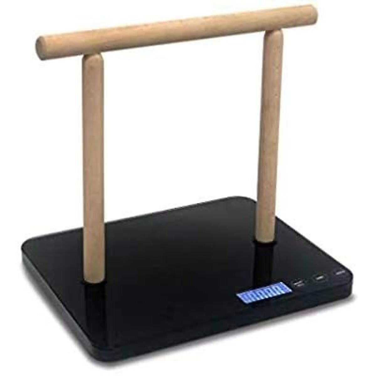 Digital Pet Bird Scale, Parrot Training Weight Scale with Perch, 0.05 Ounce Accuracy,70 Ounce Capacity, Easy Clean Black Glass Platform Suitable for Parrot and Macaws